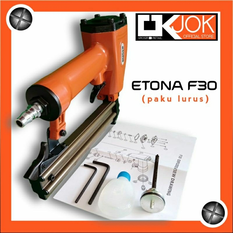 Jual ETONA F30 - ORIGINAL GUN AIR NAILER - Mesin Staples Tembak Angin Kompresor - Paku Lurus ...