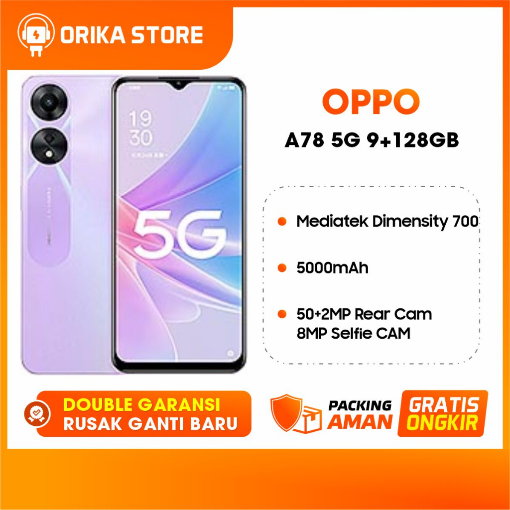 Jual Oppo A78 5G 8/128GB Garansi Resmi 12 Bulan (ORK) | Shopee Indonesia