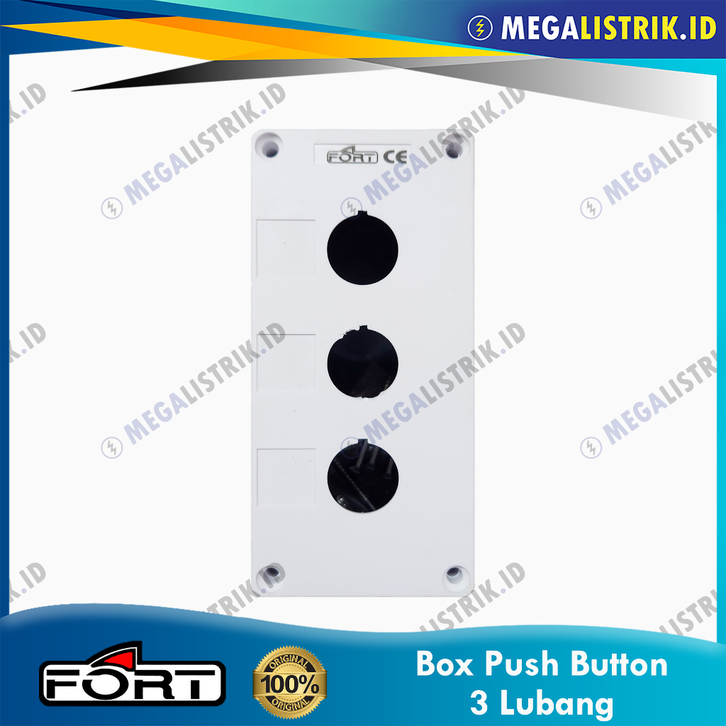 Jual FORT BOX PUSH BUTTON 3 LUBANG 22MM BX3-22 / KOTAK CONTROL BOX ...