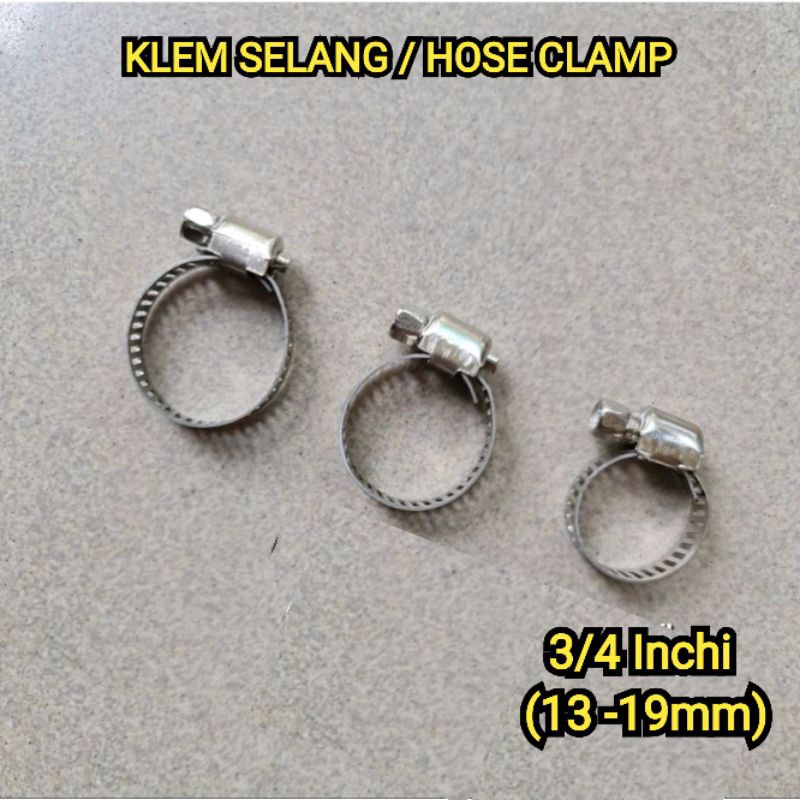 Jual Klem Selang Stainless Steel Hose Clamp 1 Inch 7 8 Inch 3 4 Inch