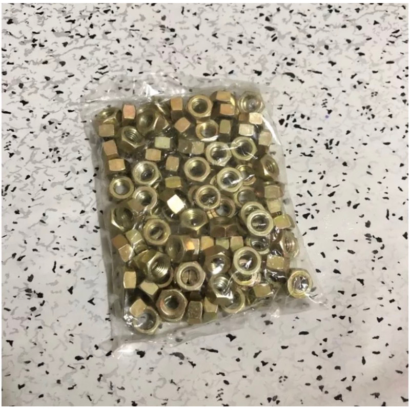 Jual Mur M10 kuning Mur 14 Mur 10mm [PAKET 50] | Shopee Indonesia