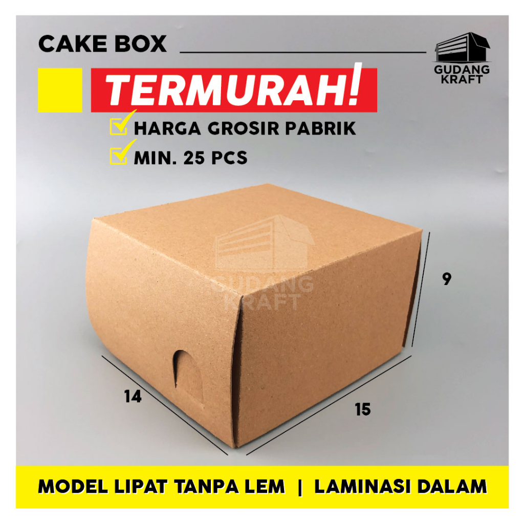 Jual BOX KUE / BOX CAKE / KARDUS SNACK BOX / KOTAK SNACK BOX / DUS ...