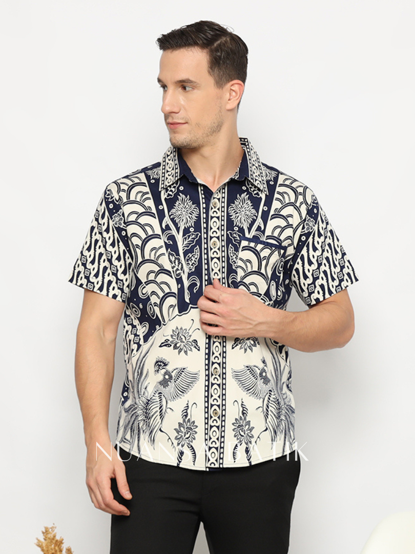 Jual Nuansa Batik Hem Batik Pria Lengan Pendek Bahan Katun Stretch ...