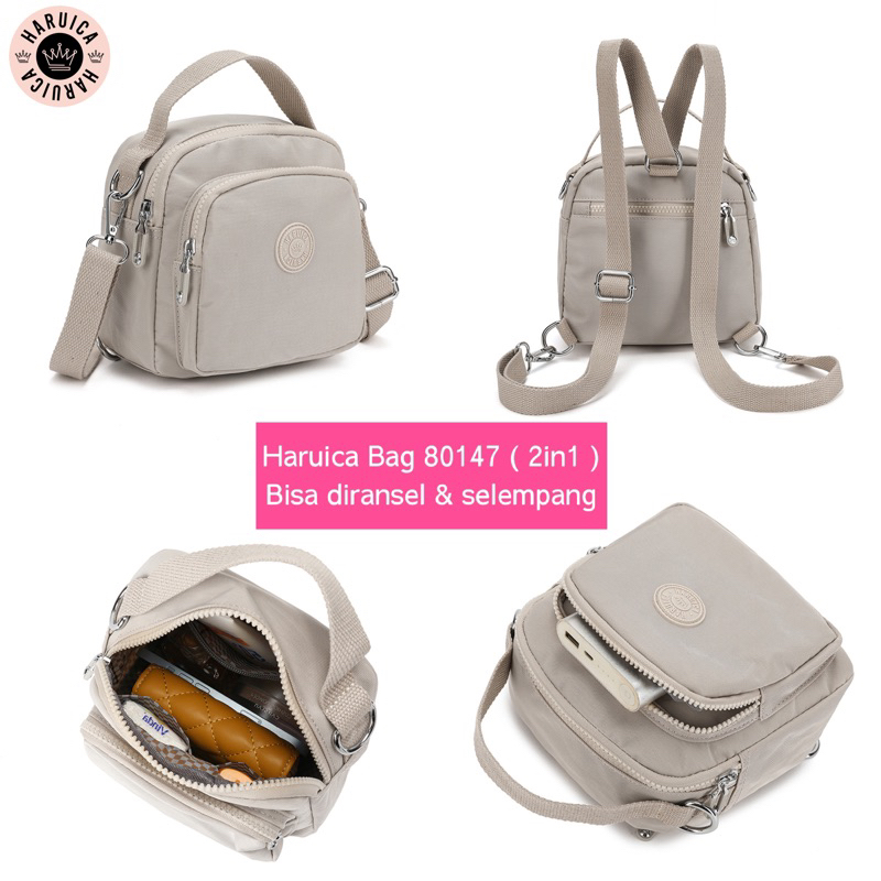 Jual READY STOCK HARUICA BAG 80147 - tas ransel mini import - sling bag ...