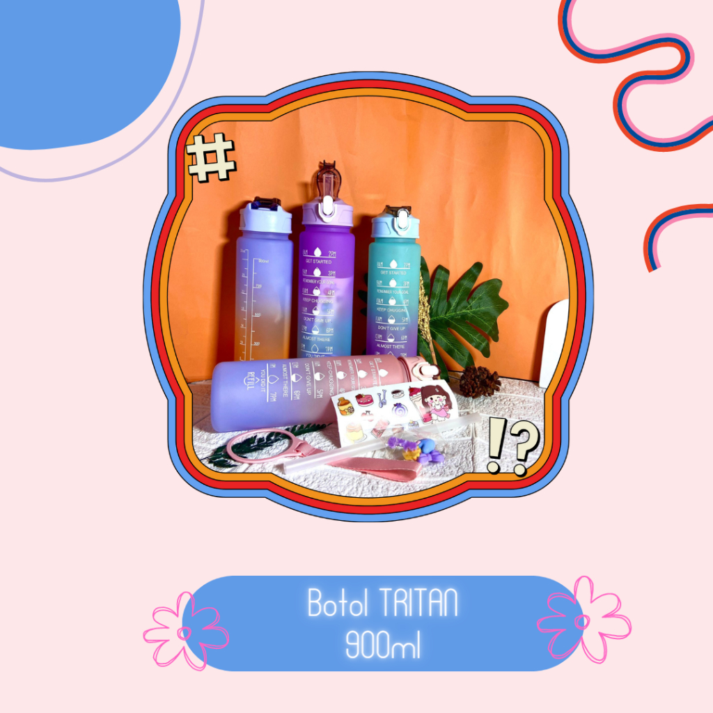 Jual Botol Tritan 900ml GEN2 / Botol Gradasi | Shopee Indonesia