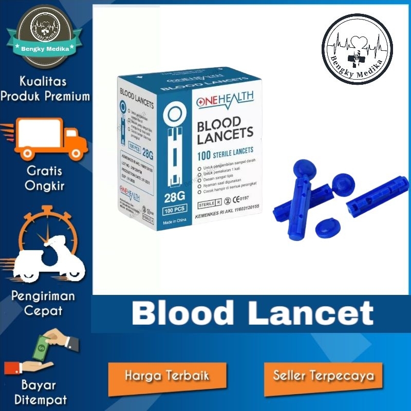Jual Blood Lancet Twist Lancet Steril Cek Gula Darah Jarum Test Darah ...