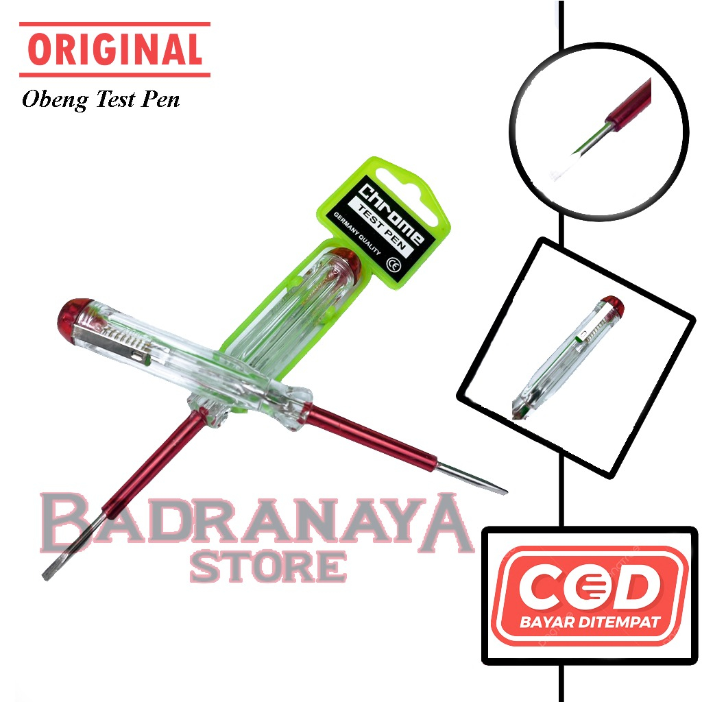 Jual Obeng Tespen AC Pen Tester Listik AC 5 Inchi Test Pen | Shopee ...