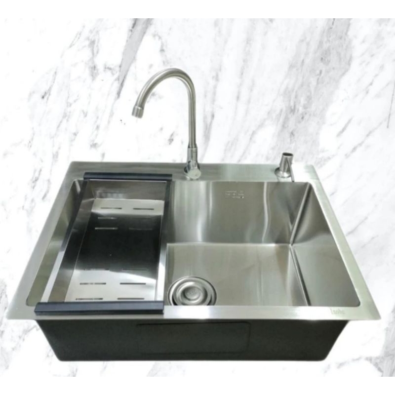 Jual PROMO Kitchen sink inobe 6045 stainless komplit set | Shopee Indonesia
