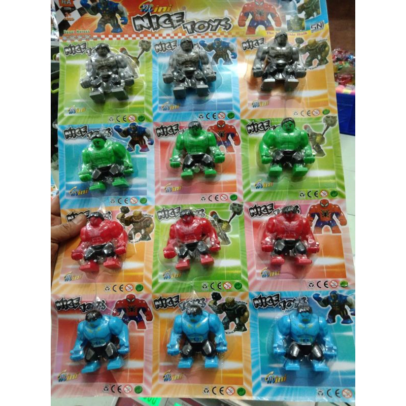 Jual mainan robot hulk satu lembar isi 12 pcs | Shopee Indonesia
