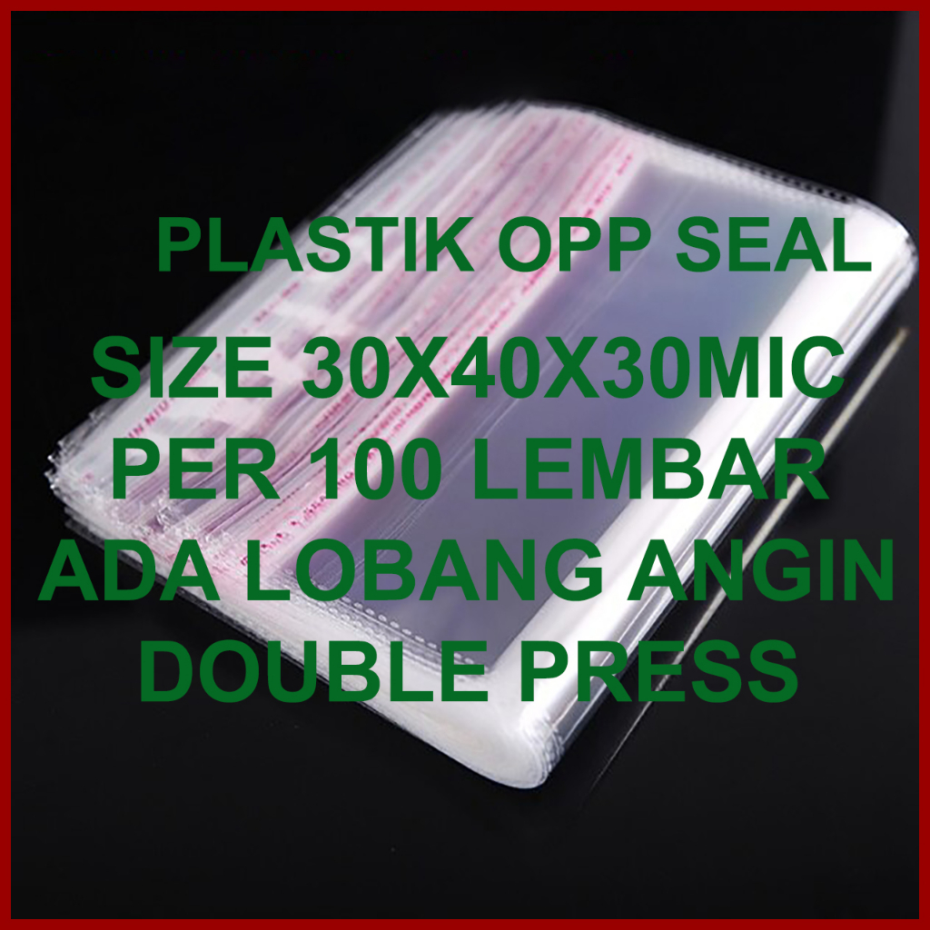 Jual opp seal 30x40 30mic 100lembar super tebal | Shopee Indonesia