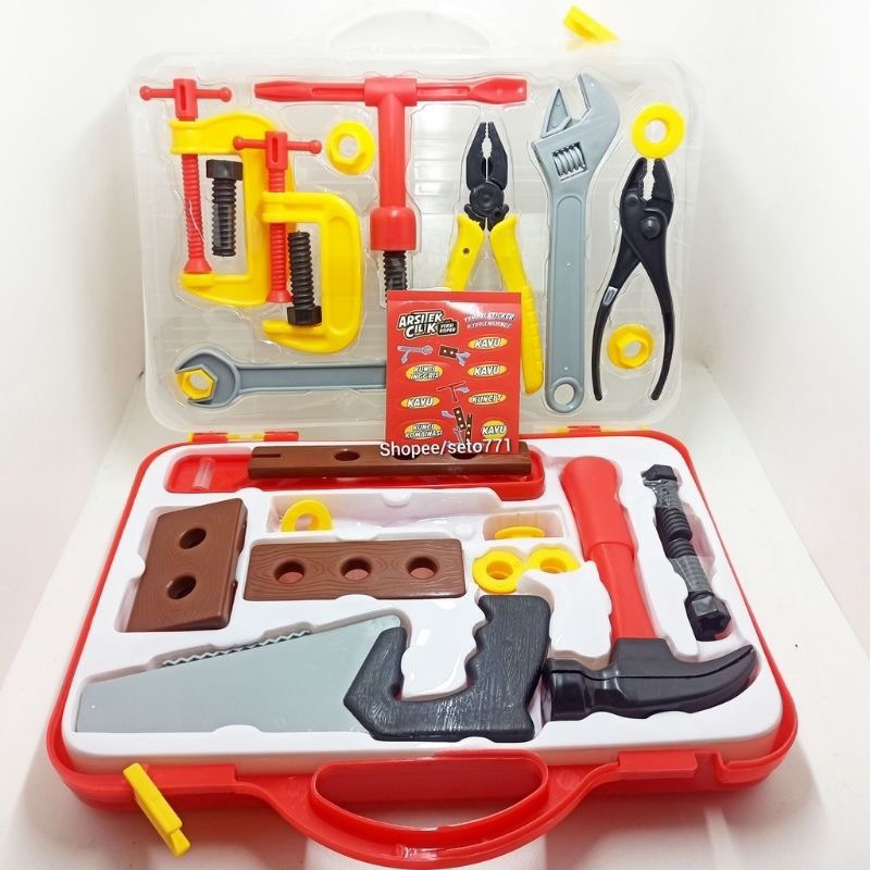 Jual Tools Box Set 30pcs Mainan Edukatif Anak Alat Arsitek Pertukangan ...