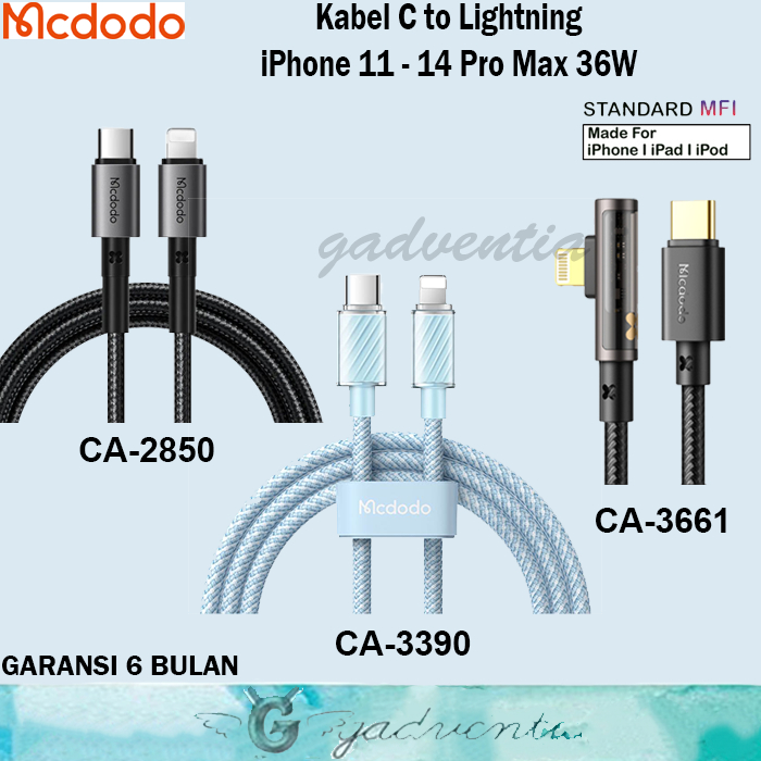 Jual Mcdodo Ca-7360 Kabel C To Lightning Iphone 11 Pro Cable Pd Fast Charging Auto Power Off 36w ...