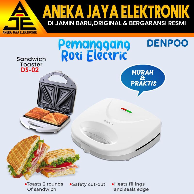 Jual SANDWICH TOASTER LISTRIK DENPOO PEMANGGANG ROTI SANDWICH - DS 02 ...