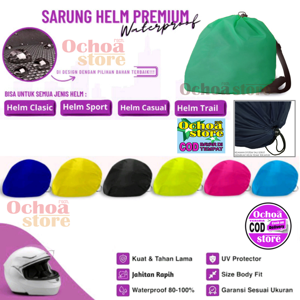 Jual sarung helm / cover helm / tas helm untuk tempat helm lebih ...