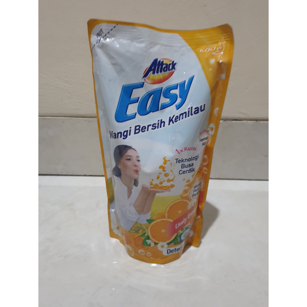 Jual Attack Easy Liquid Detergent Kuning Lively Energetic 750ml ...