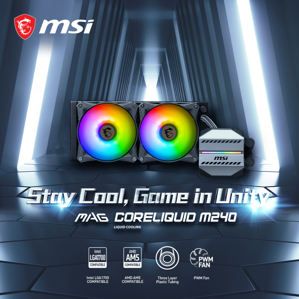Jual CPU COOLER MSI MAG CORELIQUID M240 - MSI CORE LIQUID COOLING 240mm ...