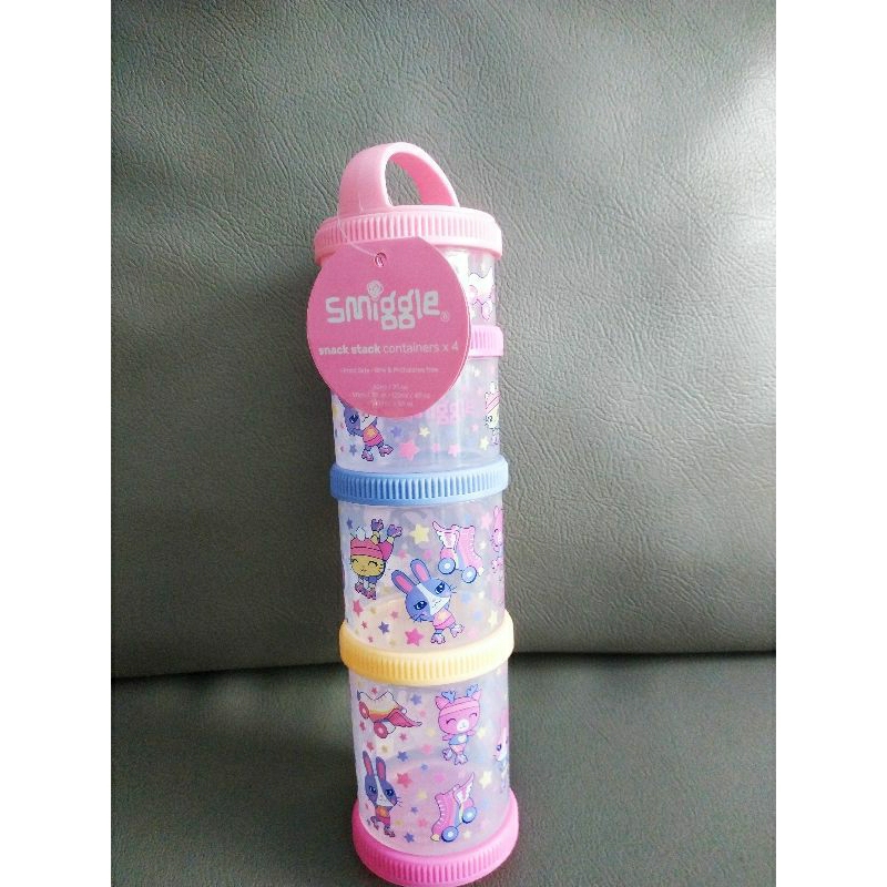 Jual SMIGGLE MOVIN SNACK STACK X 4 CONTAINERS PINK KOTAK BEKAL ORIGINAL | Shopee Indonesia