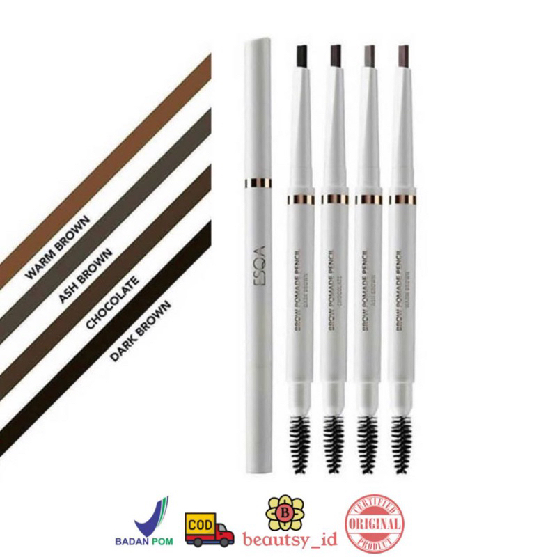 Jual Esqa Brow Pomade Pencil Pensil Alis Eyebrow Original BPOM COD ...