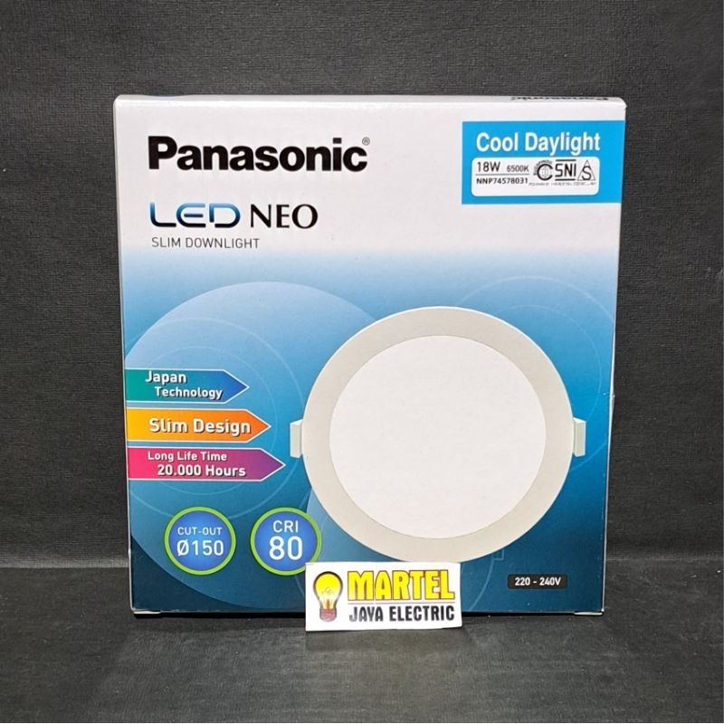 Jual Lampu downlight led panel panasonic IB bulat neo slim 18 watt ...