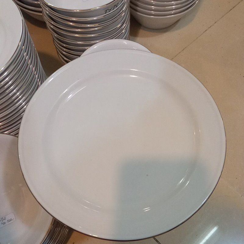 Jual piring makan flat SANGO type ULTRA list gold 8" | Shopee Indonesia