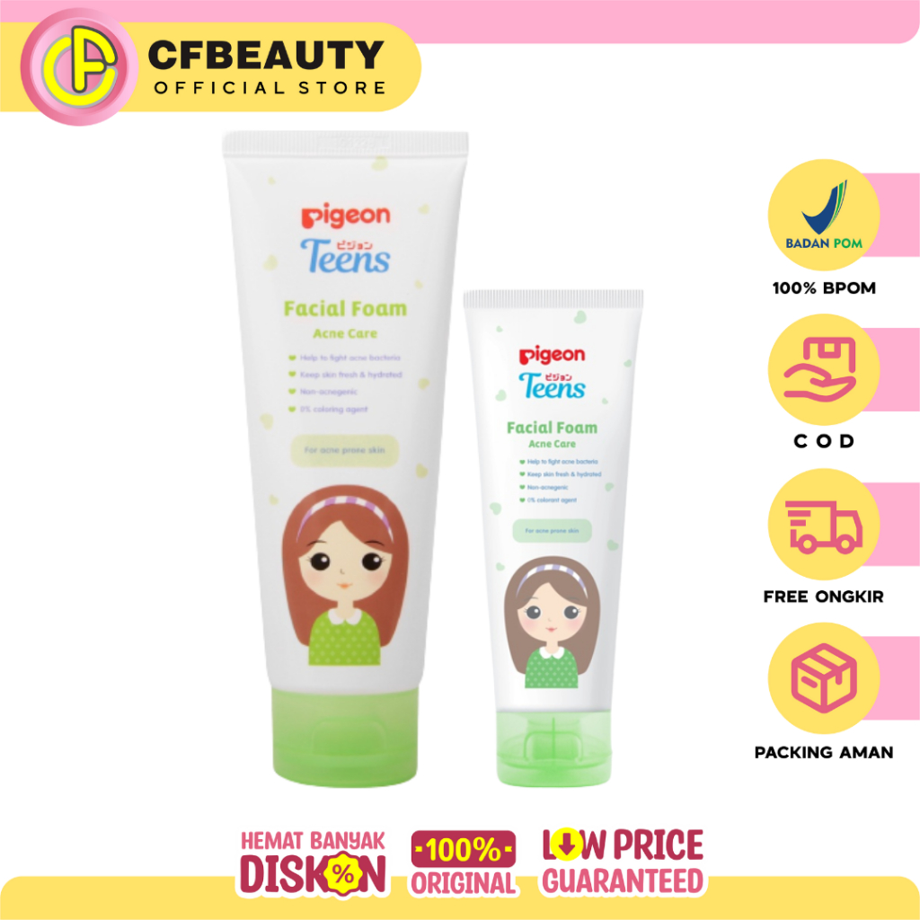 Jual Pigeon Teens Facial Foam Acne Care 40Ml / 100ml | Shopee Indonesia
