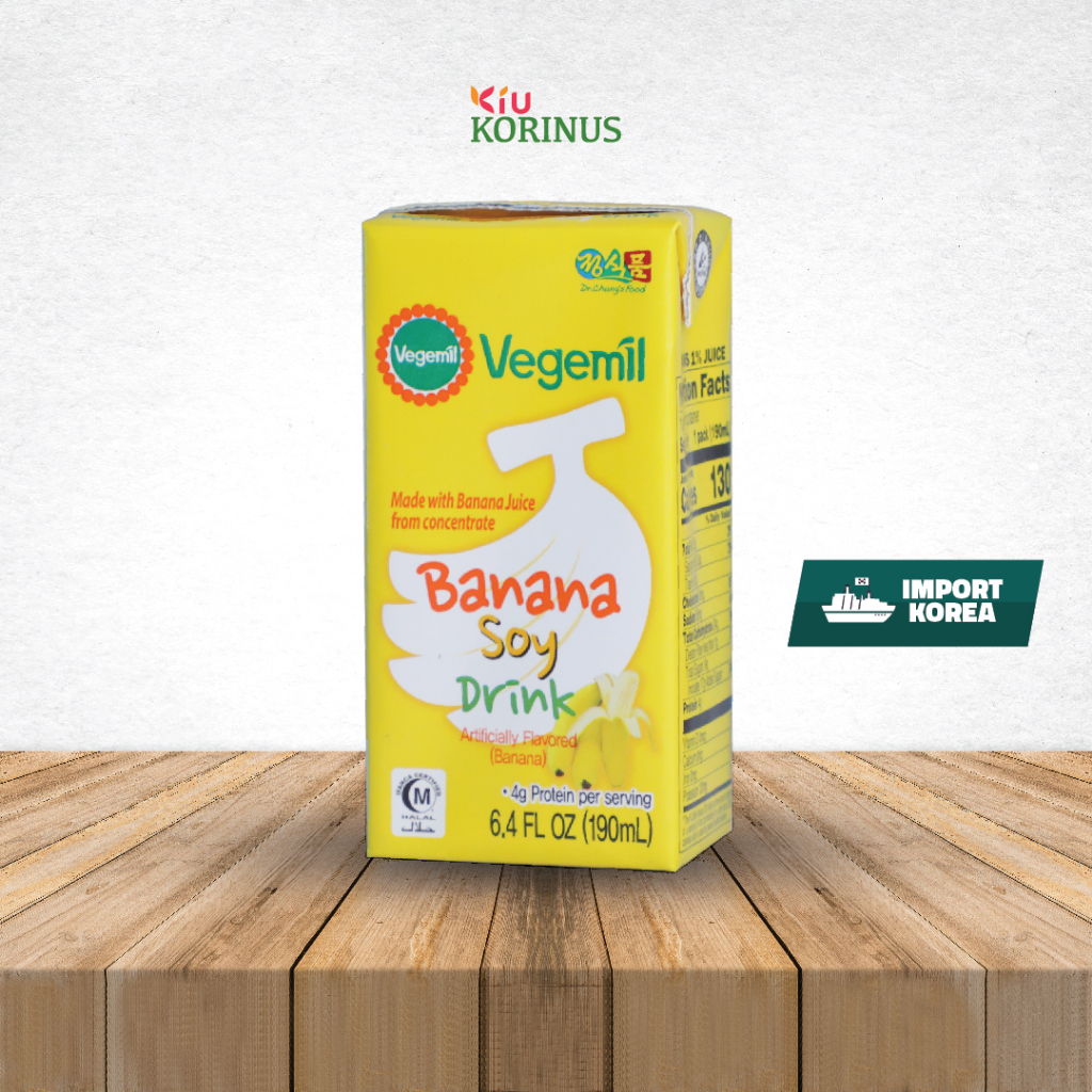 Jual K-Vegemil Banana Soymilk 190ml / Korean Banana Soy Milk | Shopee Indonesia