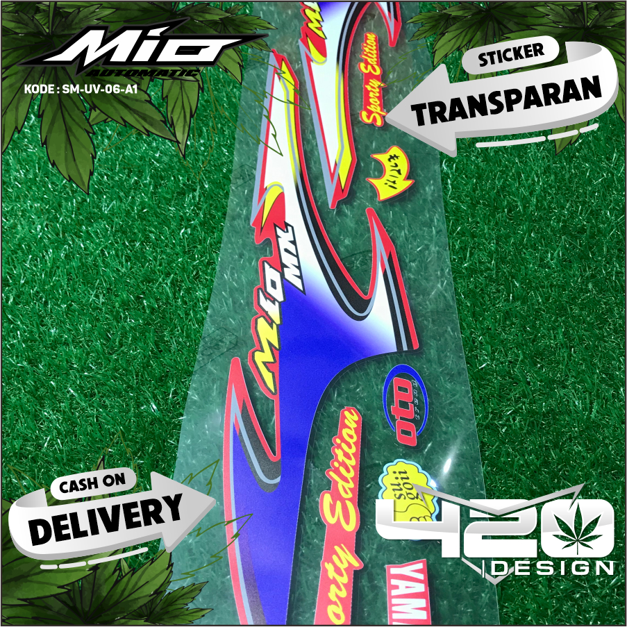 Jual STIKER STICKER STRIPING MIO SMILE MIO SPORTY OLD TRANSPARAN BAHAN ...