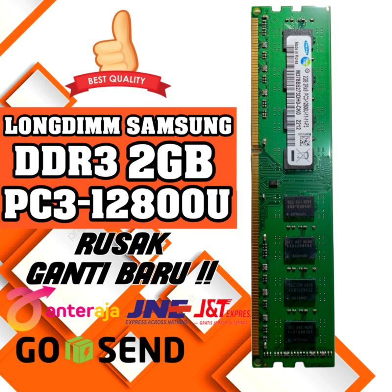 Jual RAM PC SAMSUNG 2GB DDR3 PC3-12800U LONGDIMM | Shopee Indonesia