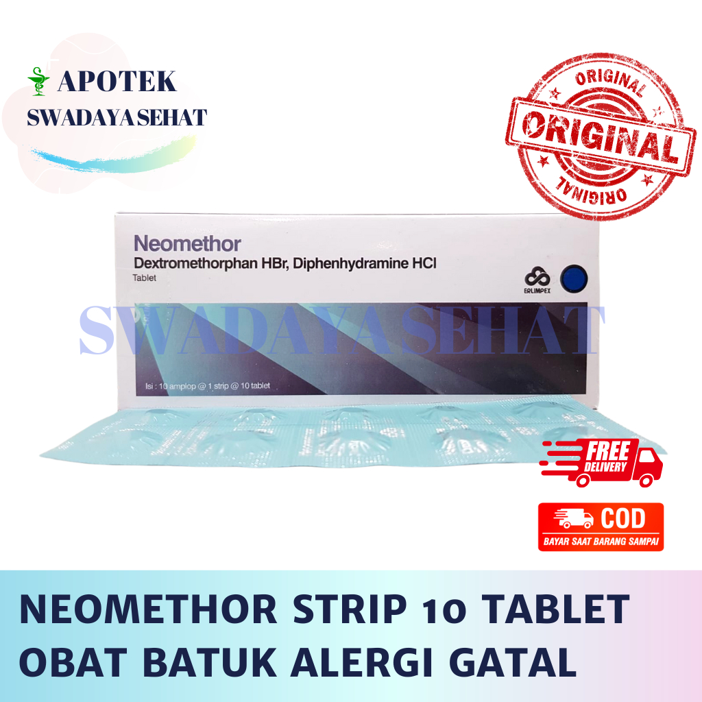 Jual NEOMETHOR STRIP 10 Tablet - Obat Batuk Alergi Dewasa Pilek Gatal ...