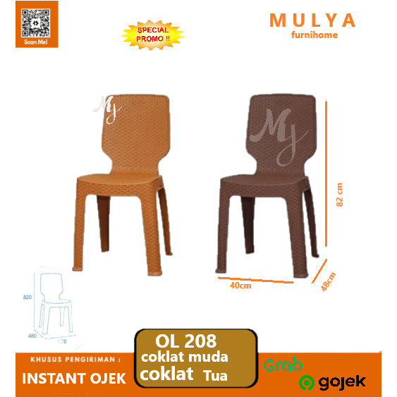 Jual Kursi Plastik Olymplast/Kursi Makan/Kursi Motif Rattan/ OL Series ...