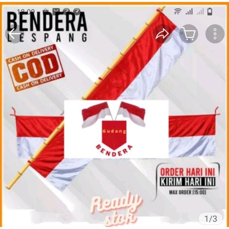 Jual bendera lespang panjang 2,5meter | Shopee Indonesia