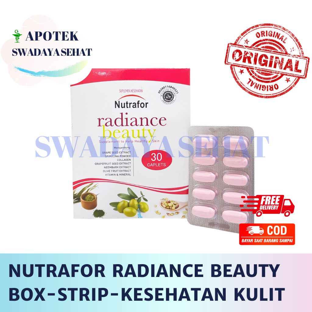 Jual NUTRAFOR RADIANCE BEAUTY Box - Strip Tablet - Suplemen Kesehatan ...
