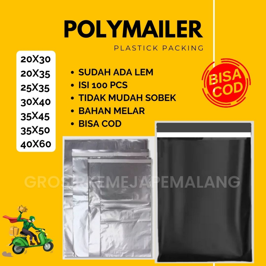 Jual PLASTIK PACKING POLIMER ADA PEREKATNYA UKURAN 30X40 PLASTIK ONLINE ...