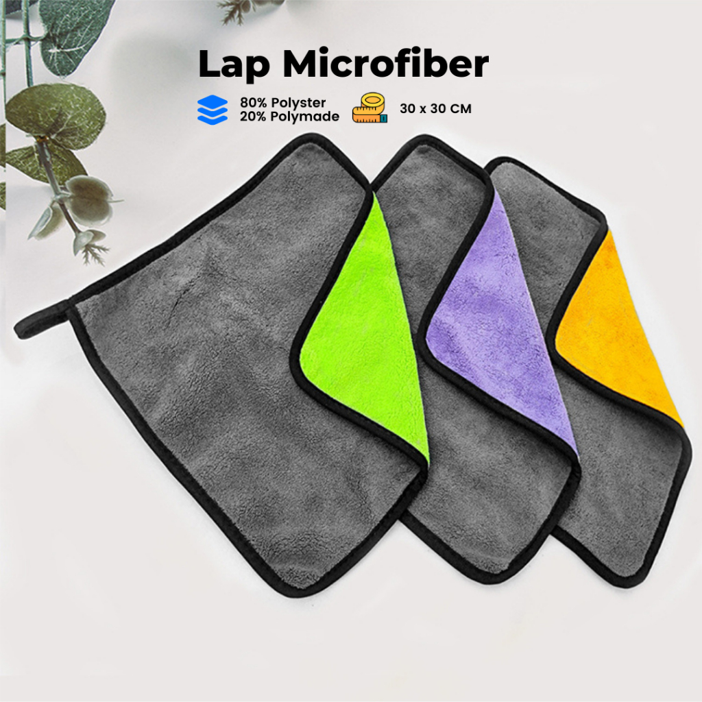 Jual KAIN LAP MOBIL MICROFIBER 30X30 KAIN LAP SEBAB GUNA MICROFIBER ...