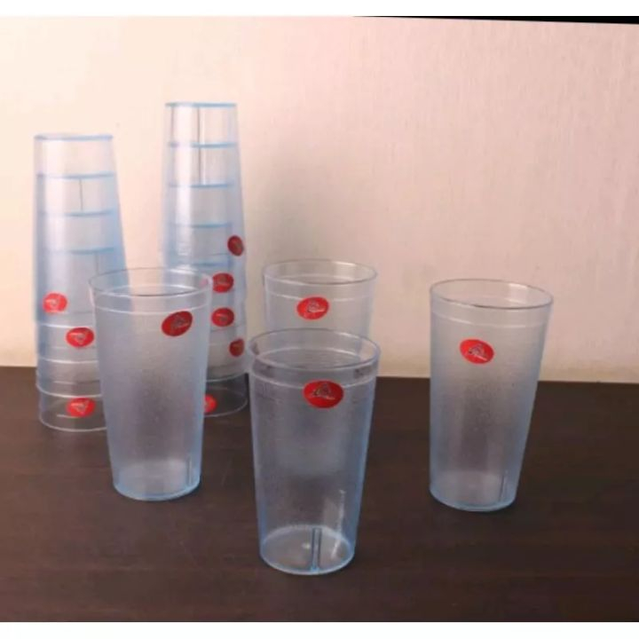 Jual BM - (1 lusin) - Gelas Mika Bening 400 ml, Gelas Plastik Mika ...