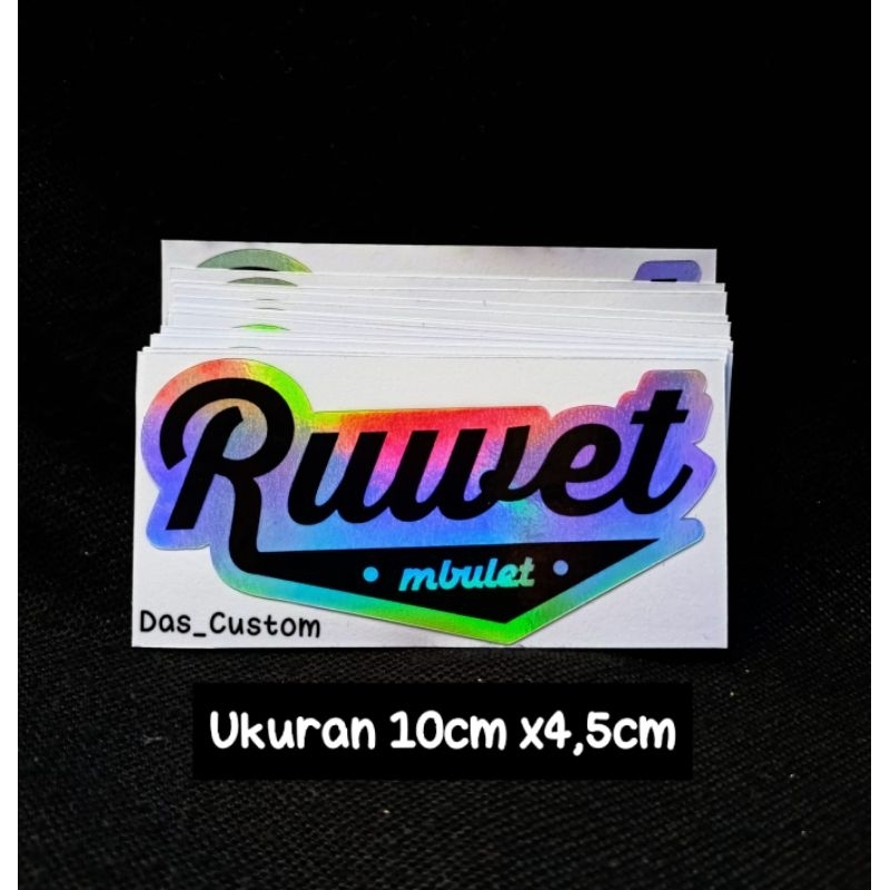 Jual sticker printing RUWET mbulet | Shopee Indonesia