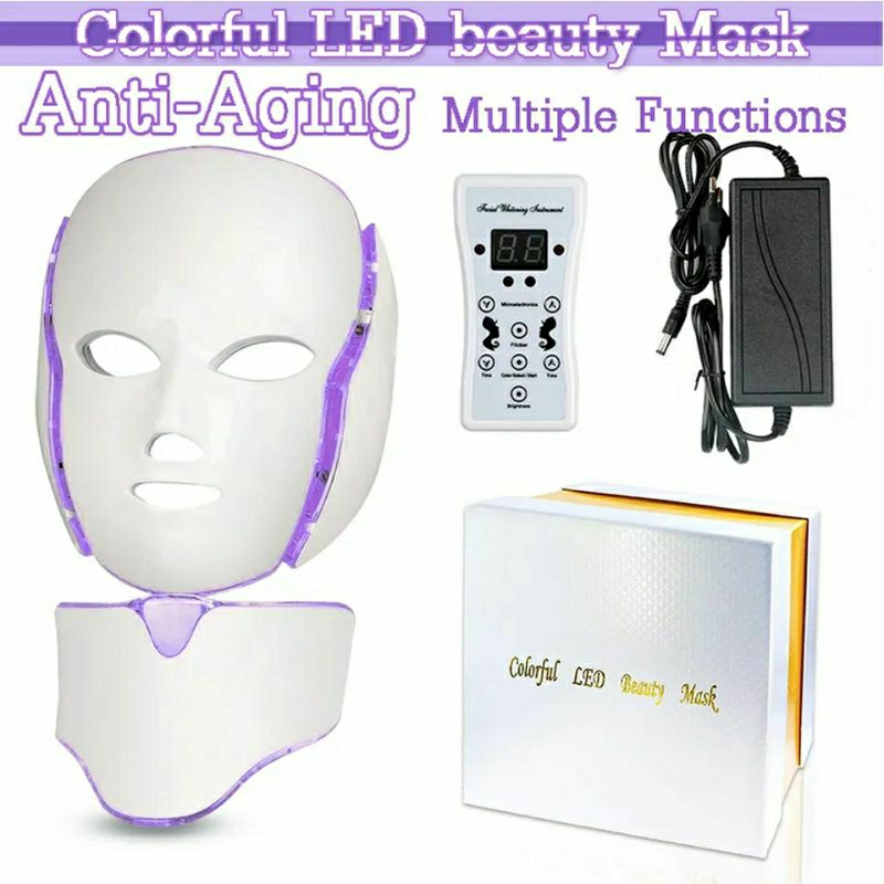Jual Pdt mask full face PDT Beauty face mask plus neck 7 warna ...