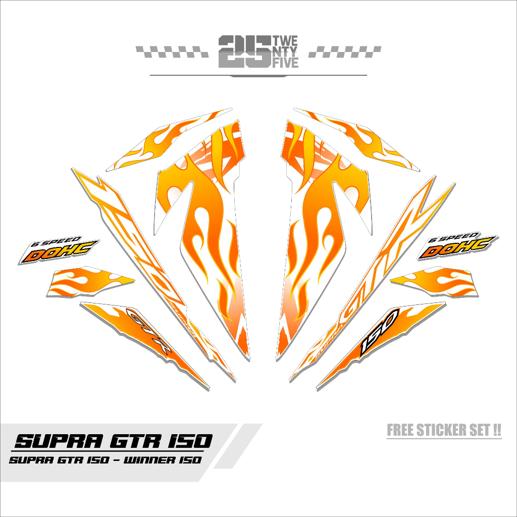Jual STRIPING SUPRA GTR 150/VARIASI 3/2017/STIKER SUPRA GTR/MOTIF API ...