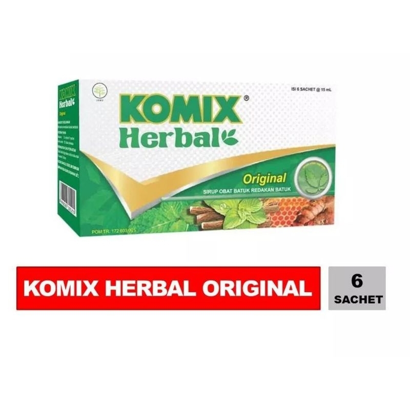 Jual Komix Herbal Dus isi 6 Sachet - Obat Batuk Berdahak Batuk Kering ...