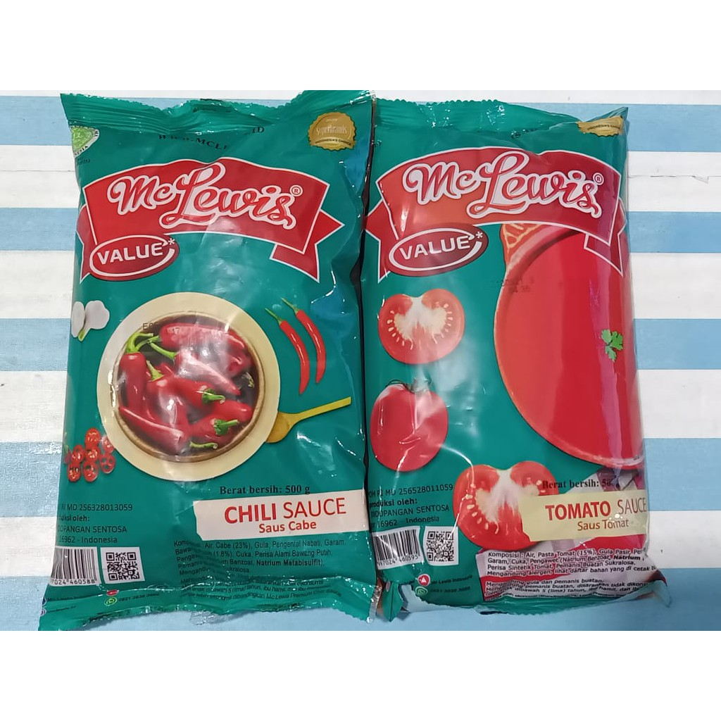Jual Saos merk MC Lewis / Saos sambal dan saos Tomat MC Lewis kemasan 1 ...