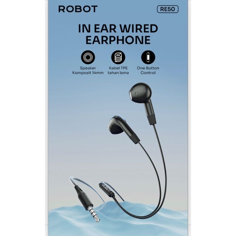 Jual Handsfree Headset Robot RE50 Handset Handsfree Robot RE50 In Ear ...