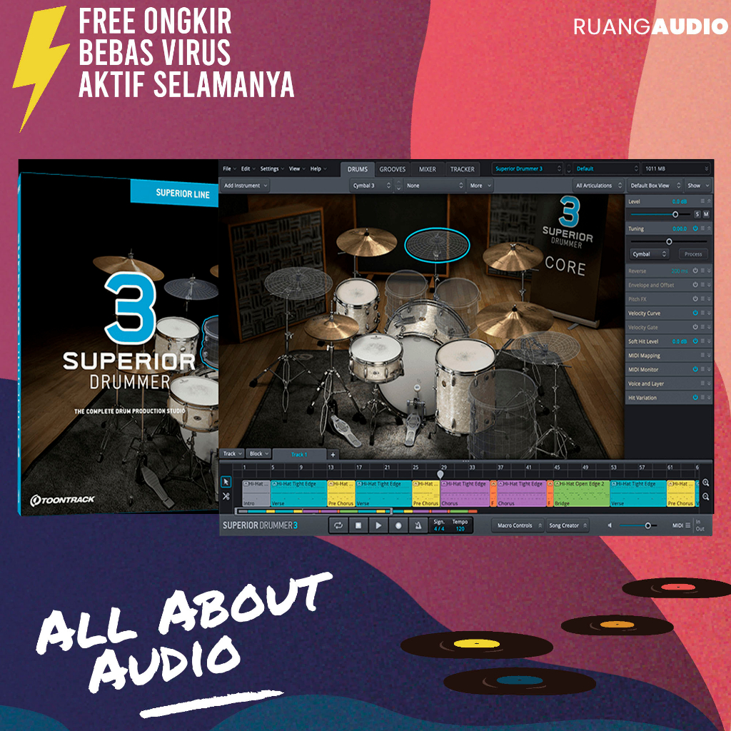 Jual Superior Drummer v3.4.0 + Core Library 38GB & Midi Packs Bundle ...