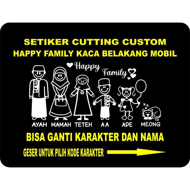 Jual stiker happy family /Wajib baca deskripsi | Shopee Indonesia