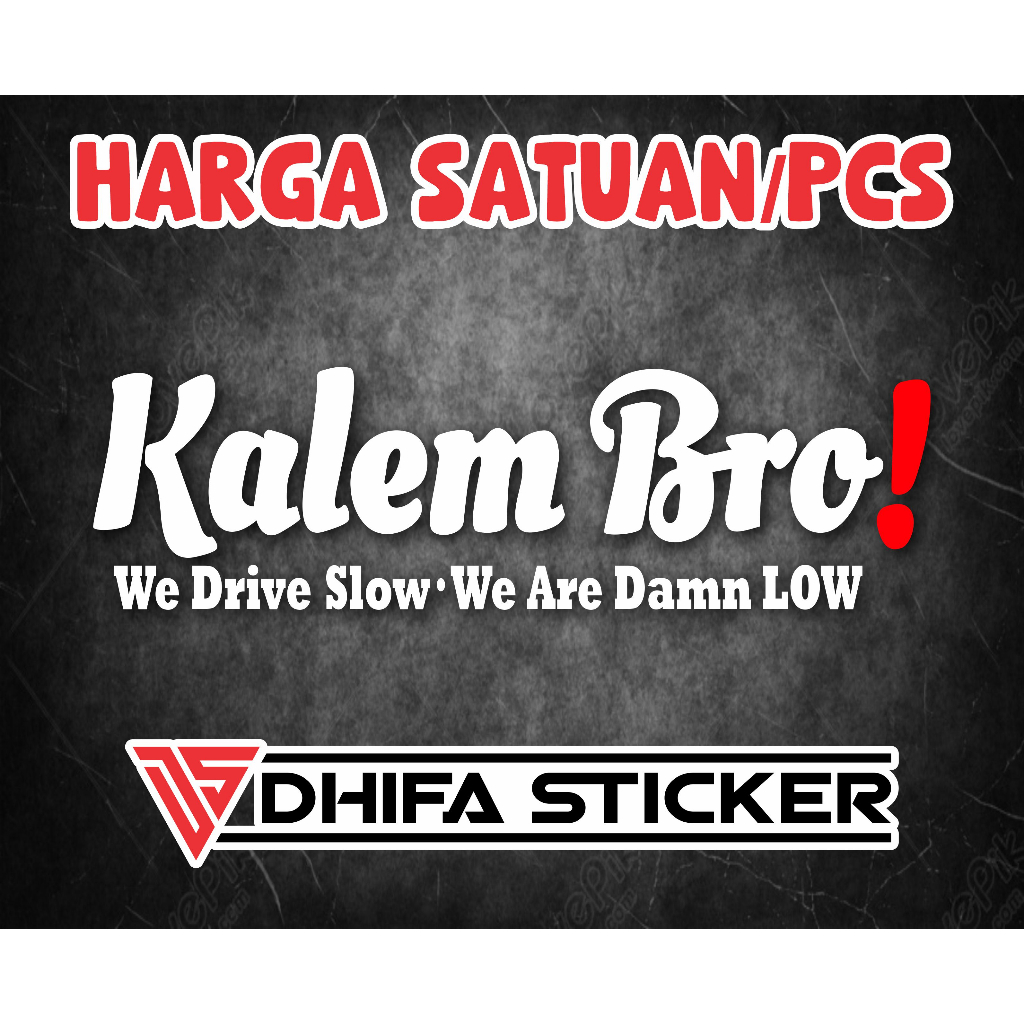 Jual Stiker cutting kalem bro | Shopee Indonesia