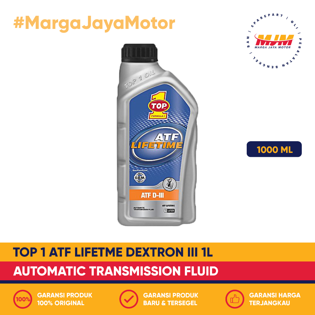 Jual Top1 ATF Lifetime Dextron III 1L Automatic Transmission Fluid Top1 ...