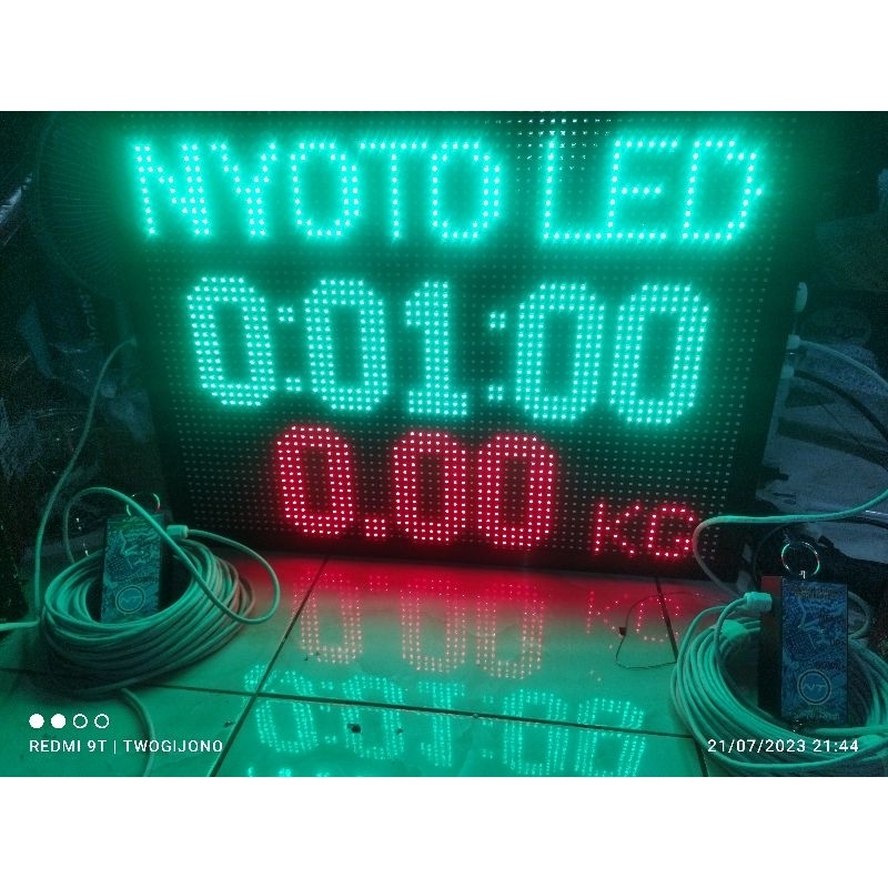 Jual TIMBANGAN GALATAMA RUNNING TEXT PLUS TIMER || 2 TIMBANGAN 1 LAYAR ...