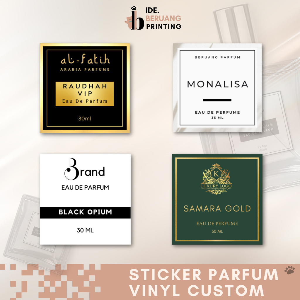 Jual Sticker Label Parfum / Perfume / Parfume / Sticker Box Parfum ...