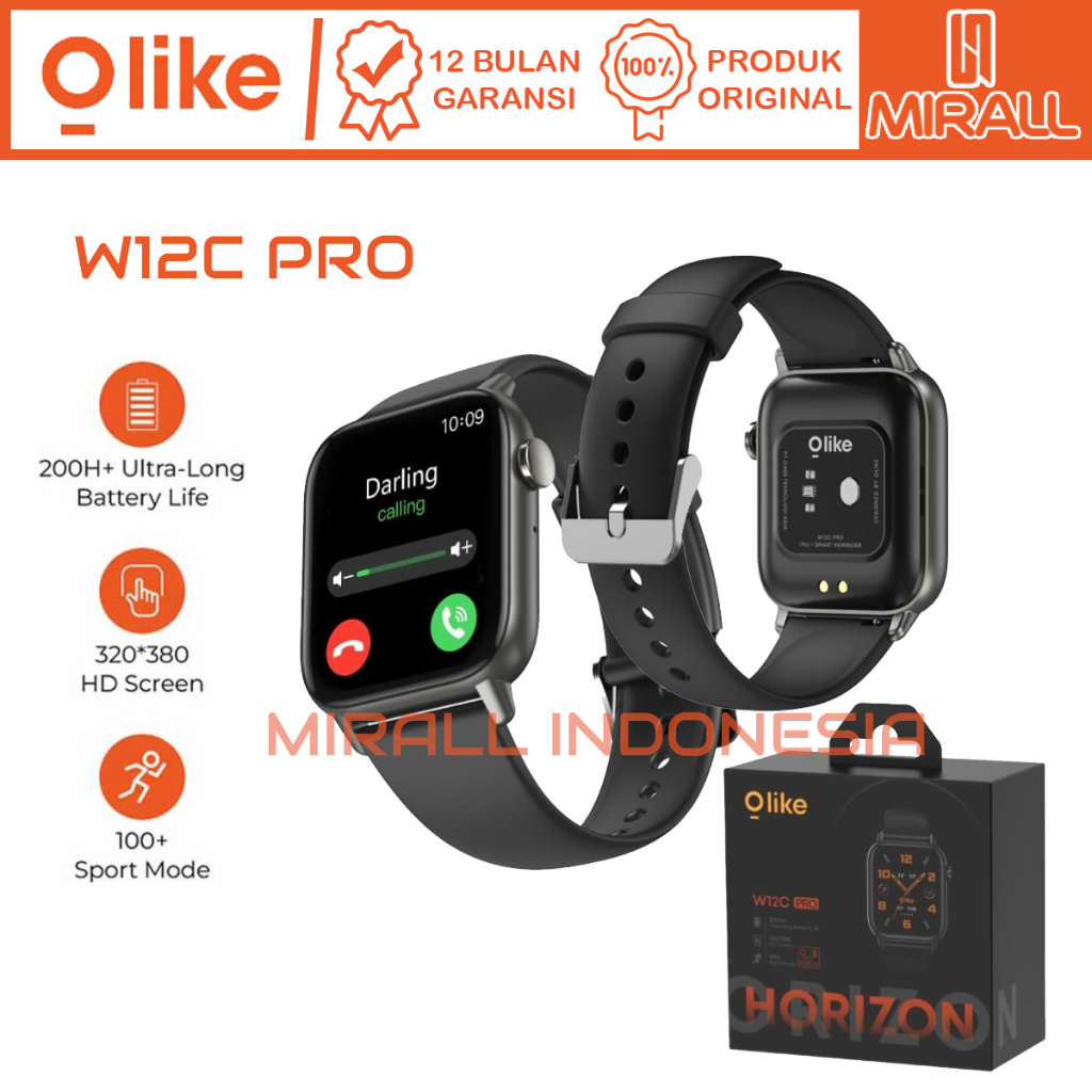 Jual Olike W12C PRO Jam Tangan Smartwatch Bluetooth Call Touchscreen ...