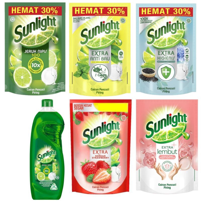 Jual Sunlight Aneka Sabun Cuci Piring Jeruk Nipis Habbatussauda mint ...