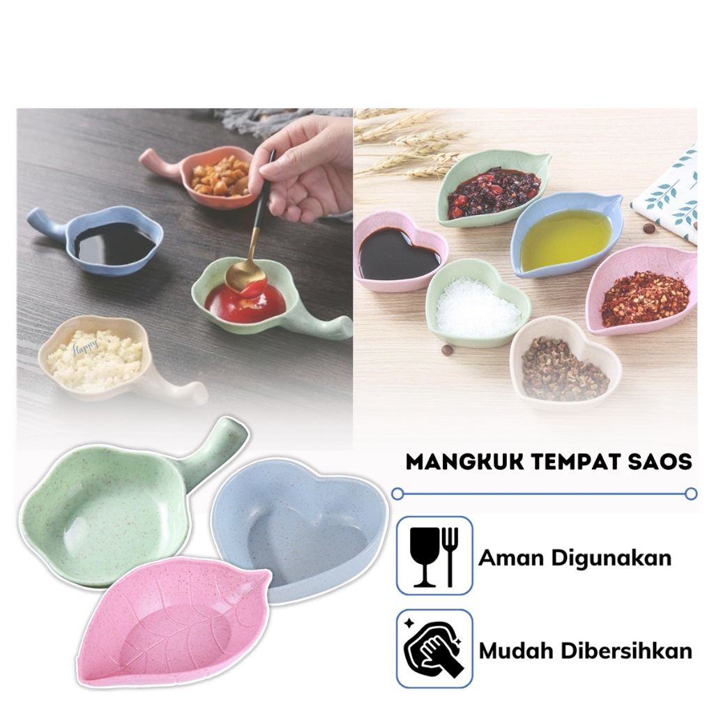 Jual CLAIYDREAM TEMPAT SAMBAL SAOS MOTIF DAUN / WADAH MANGKOK KECIL ...